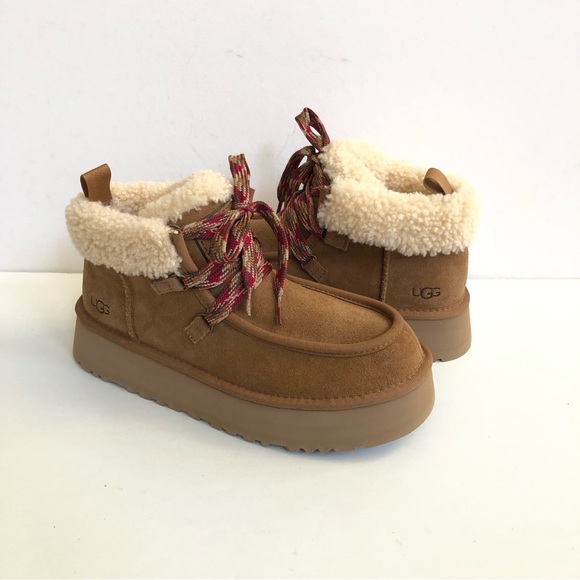 UGG | Shoes | Ugg Women Funkarra Cabin Cuff Platform Chestnut Ankle ...
